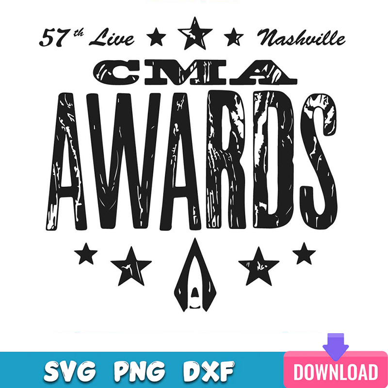 Vintage 57th Live CMA Awards SVG Cutting Digital File | Inspire Uplift