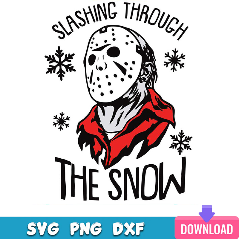 Slashing Through The Snow Horror Movie Characters SVG File | Inspire Uplift