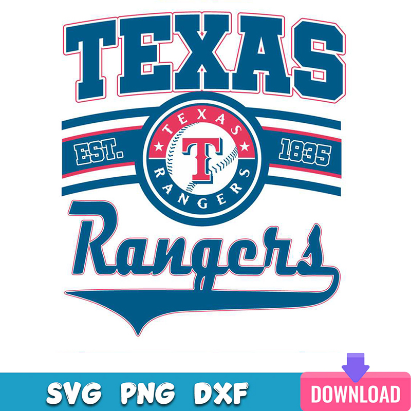 Vintage Texas Rangers Baseball Est 1835 SVG File For Cricut | Inspire ...