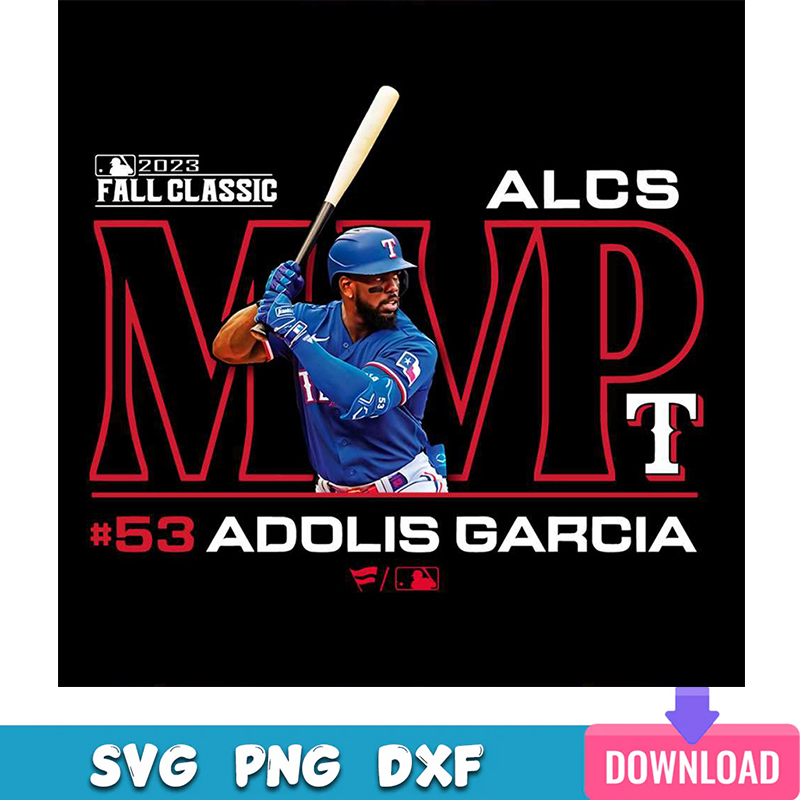Adolis Garcia Texas Rangers 2024 ALCS MVP PNG Download | Inspire Uplift
