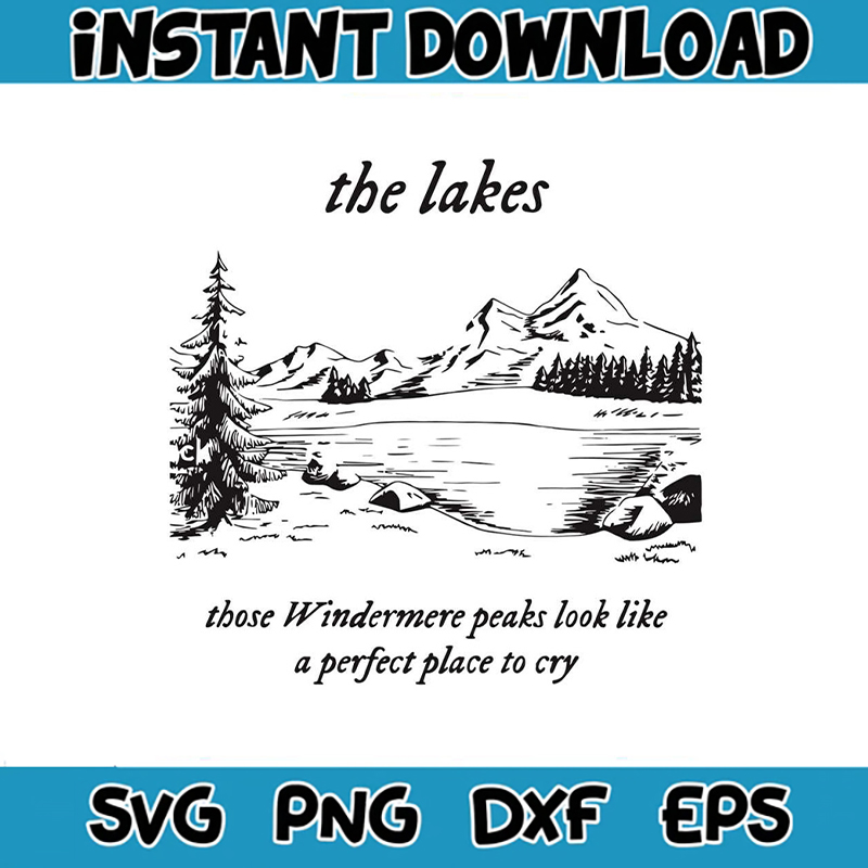 Vintage The Lakes Taylor SVG Folklore Album SVG File For Cri - Inspire ...