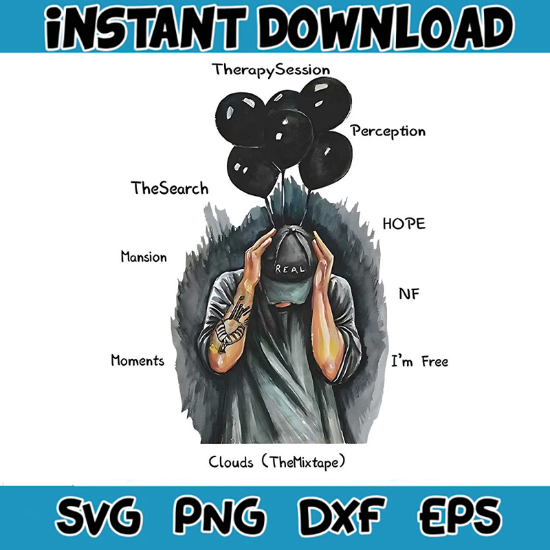 Vintage NF Rapper PNG NF Hope Tour 2024 PNG Download | Inspire Uplift