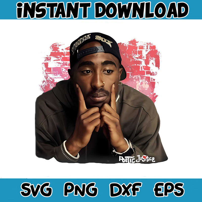 Tupac Shakur Rapper Png Silhouette Sublimation Files - Inspire Uplift