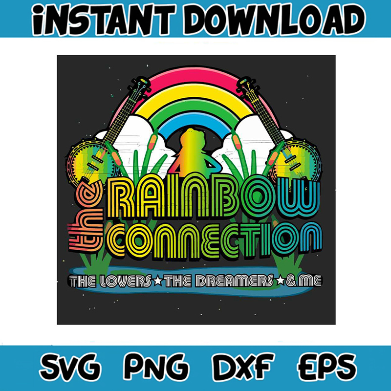 The Rainbow Connection SVG Pride Month PNG Silhouette File | Inspire Uplift