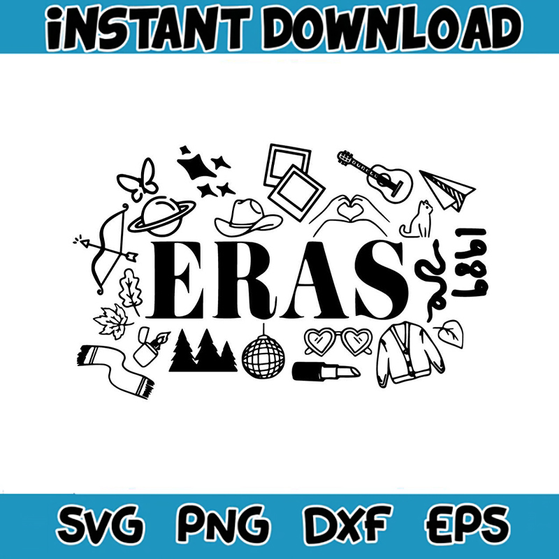Taylor Swift ERAS TOUR Sticker Best SVG Cutting Digital File | Inspire ...
