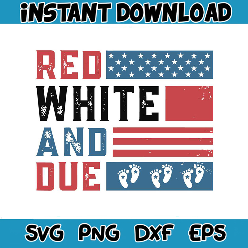 Red White And Due American Flag SVG Graphic Design File | Inspire Uplift