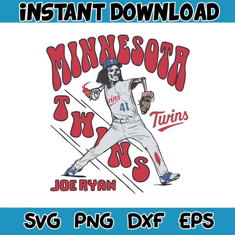 Minnesota Twins Joe Ryan Grateful Dead SVG Digital File - Inspire Uplift