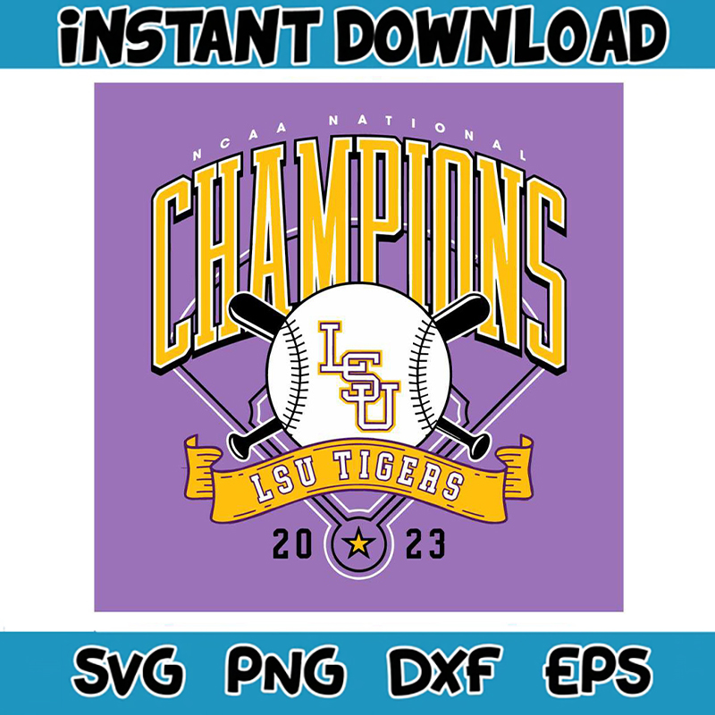 LSU Tigers 2024 NCAA Mens Baseball Champions SVG Digital Fil | Inspire ...