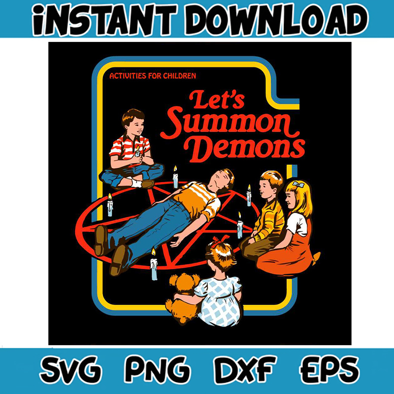 Lets Summon Demons SVG Cartoon Horror Movie SVG Cricut File - Inspire ...