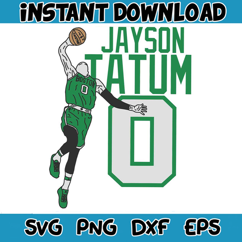 Jayson Tatum Boston Celtics Basketball SVG Graphic Design Fi | Inspire ...