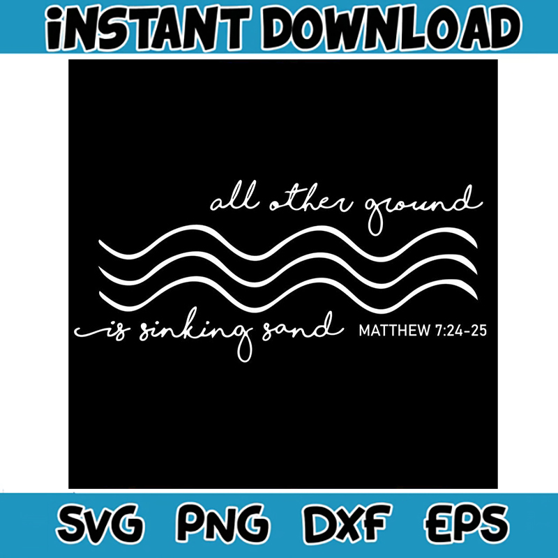 Hymn Lyrics SVG All Other Ground Is Sinking Sand SVG Cricut | Inspire ...