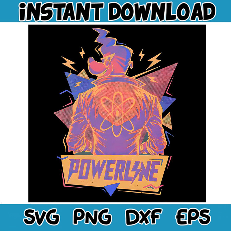 Vintage Goofy Powerline SVG Goofy Movie SVG Cutting File | Inspire Uplift