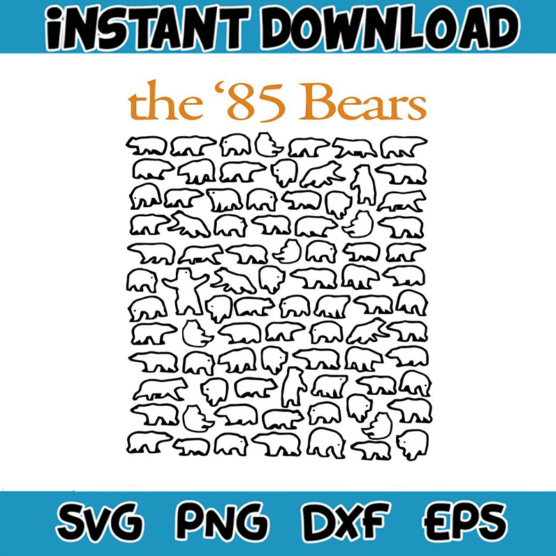 Unique The 85 Bears NFL Chicago Bears SVG | Inspire Uplift