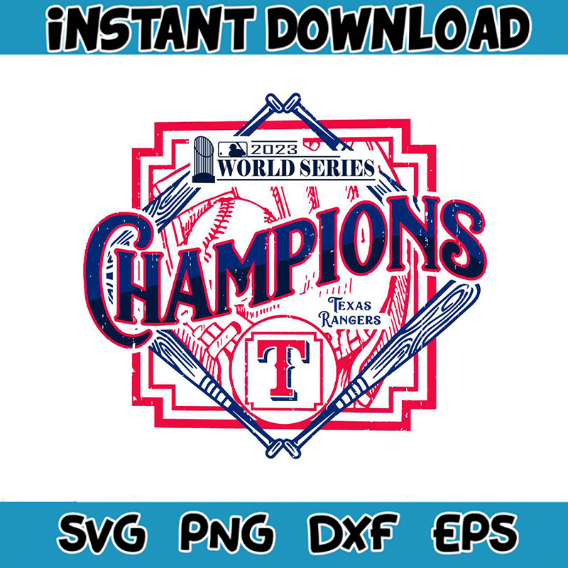 Texas Rangers Red 2024 World Series Champions SVG | Inspire Uplift