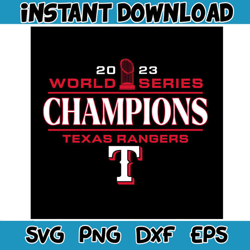 Retro 2024 World Series Champion Logo Texas Rangers SVG | Inspire Uplift