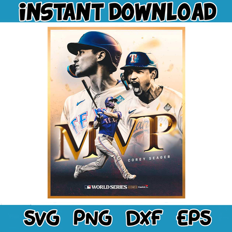 Corey Seager MVP World Series 2024 Texas Rangers PNG | Inspire Uplift