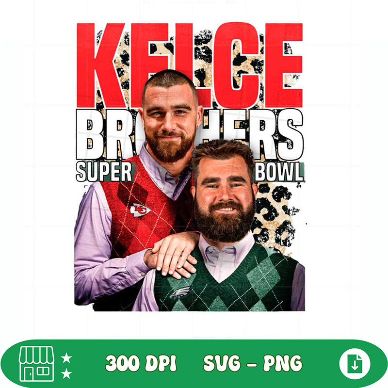 Kelce Brothers Kelce Super Bowl Lvii PNG | Inspire Uplift