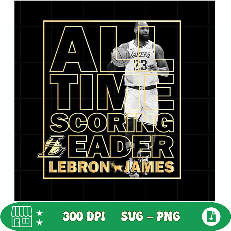 All Time Scoring Leader Lebron James PNG | Inspire Uplift