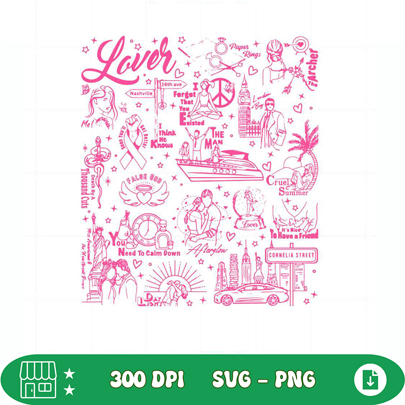 Swiftie Lover Taylor Swift Tracks List SVG | Inspire Uplift
