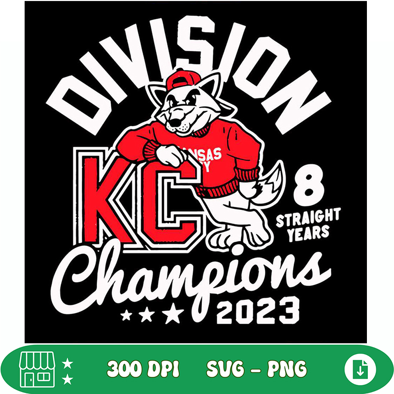 KC Wolf 8 Straight Years Champions 2024 Chiefs SVG | Inspire Uplift
