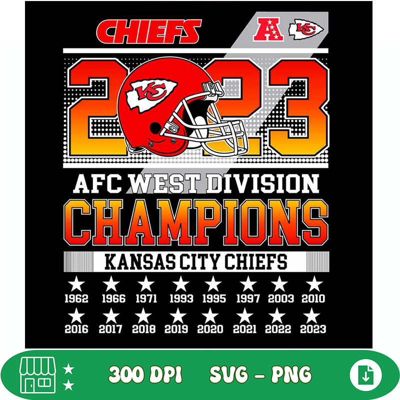 2024 AFC West Division Champions Kansas City Chiefs SVG - Inspire Uplift