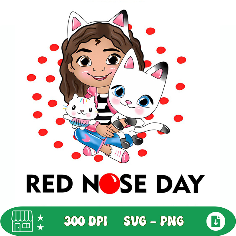 Red Nose Day 2024 Cartoon Character PNG | Inspire Uplift