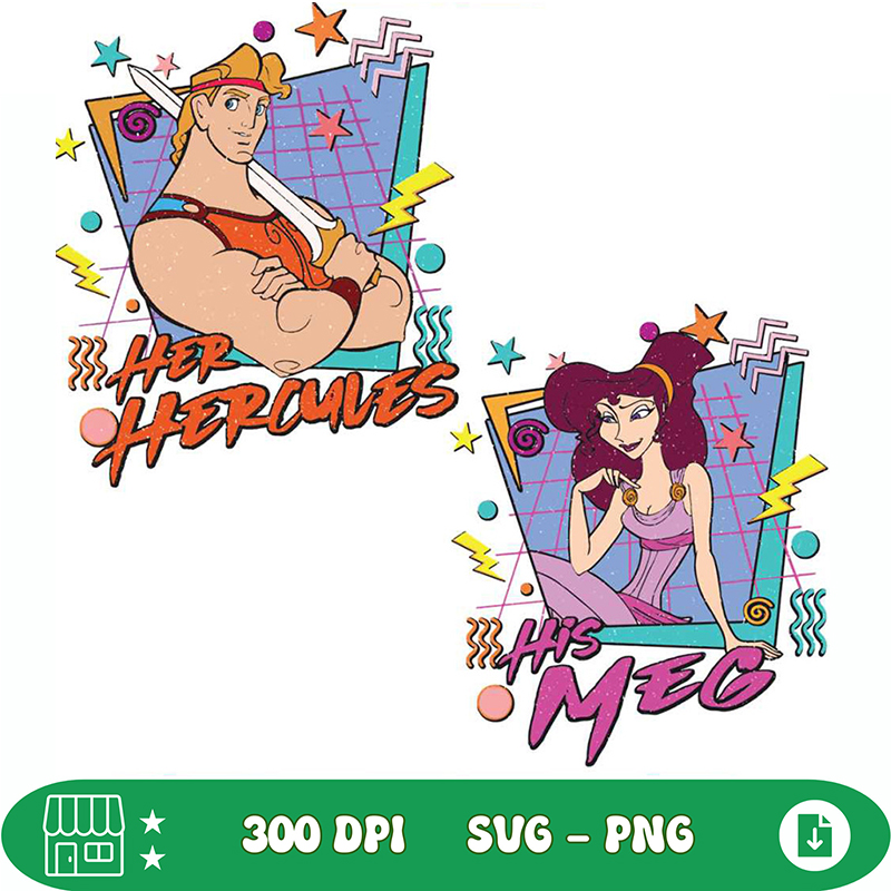 Disney Couples His Meg And Her Hercules SVG | Inspire Uplift