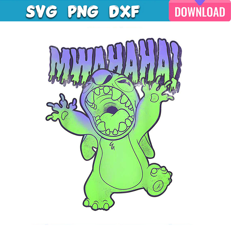 Funny Stitch Halloween Scream PNG Sublimation | Inspire Uplift