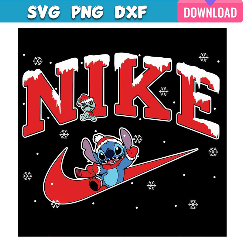 Christmas Stitch Nike Logo svg bundle | Inspire Uplift