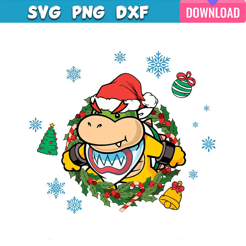Funny Bowser Super Mario Christmas svg bundle | Inspire Uplift