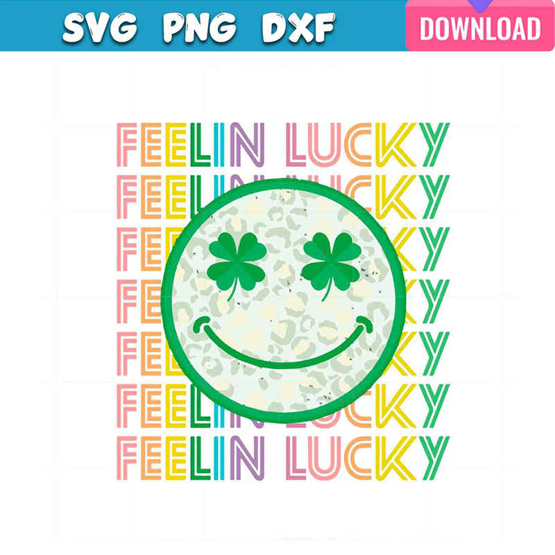 Fleein Lucky Retro St Patrick's Smiley Face svg bundle | Inspire Uplift
