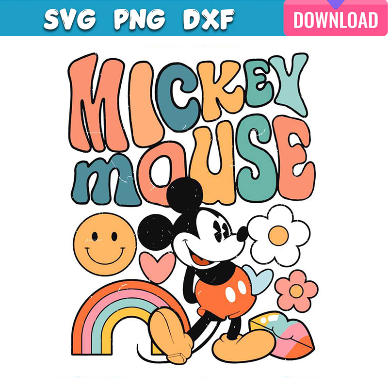 Retro Mickey Disney Classic Mickey Mouse svg bundle | Inspire Uplift