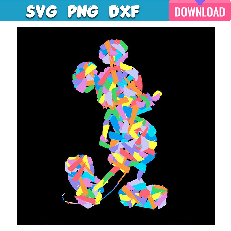 Mickey Stands Colourful svg bundle Disney Mouse svg bundle | Inspire Uplift