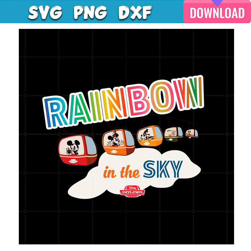 Disneys Skyliner Rainbow In The Sky svg bundle Graphics | Inspire Uplift