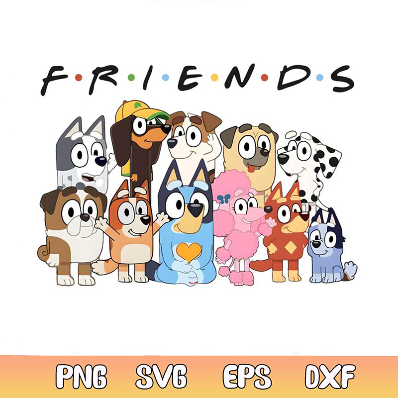 Bluey Friends Cartoon Characters PNG | Inspire Uplift