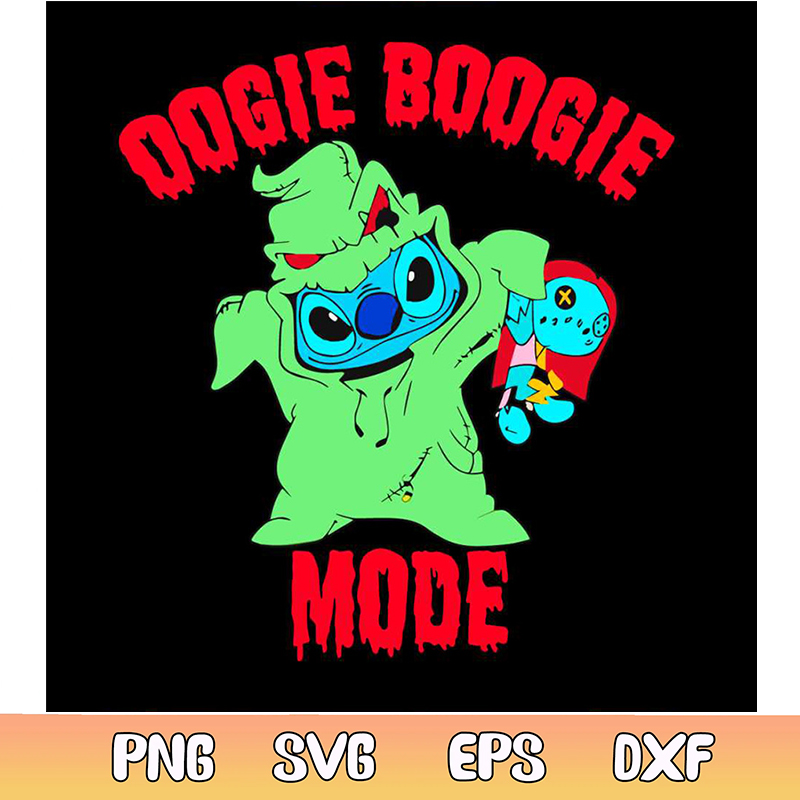 Stitch Oogie Boogie Mode Halloween SVG File - Inspire Uplift