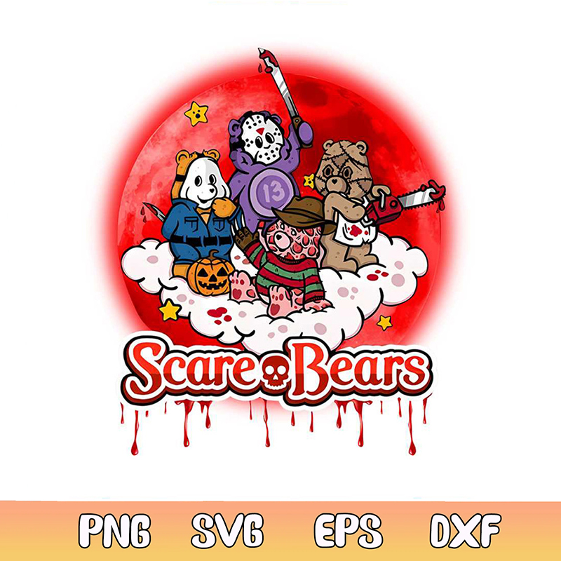 Scare Bears Red Halloween PNG Horror Movie PNG Download | Inspire Uplift