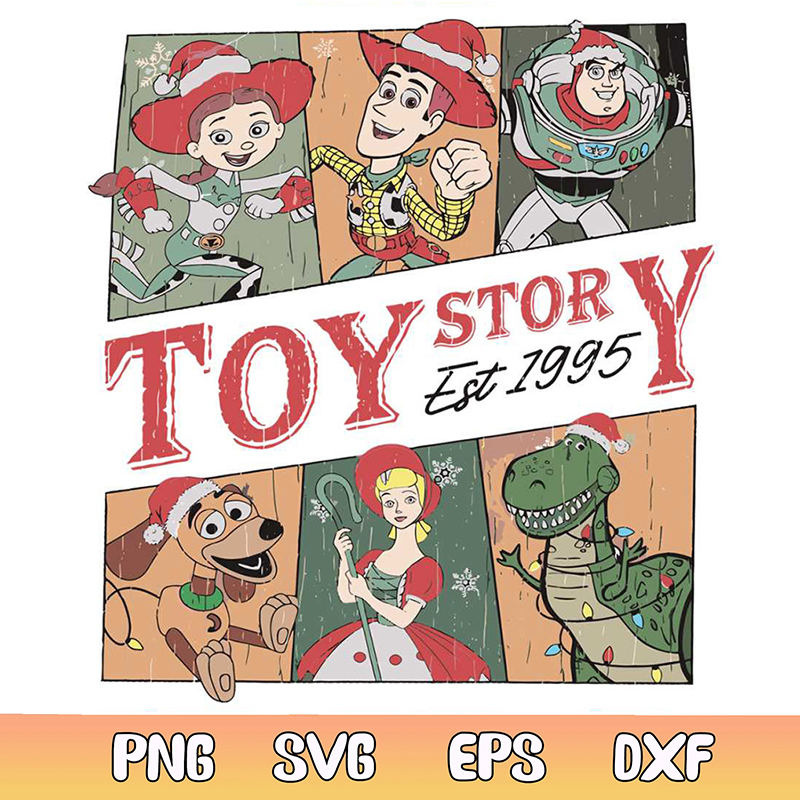 Vintage Toy Story Christmas Est 1995 SVG File | Inspire Uplift