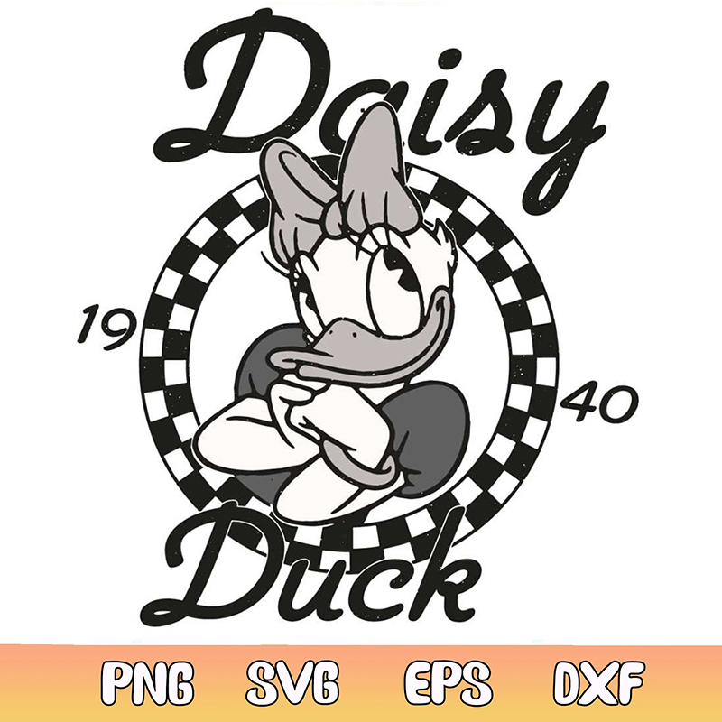 Retro Disney Classic Daisy Duck 1940 SVG File | Inspire Uplift