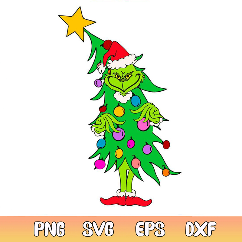 Funny Grinch Christmas Tree SVG | Inspire Uplift
