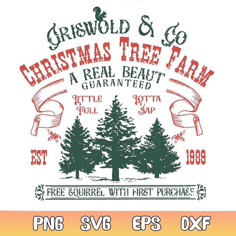 Vintage Griswold And Co Christmas Tree Farm Svg | Inspire Uplift