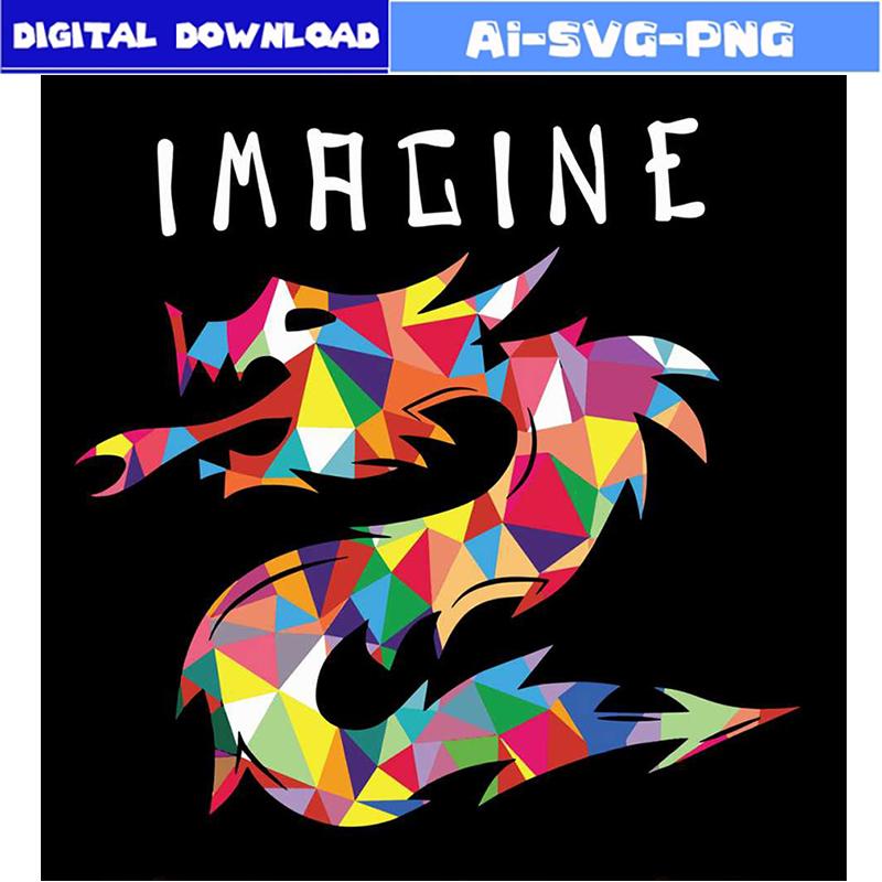 Colorful Dragon Art Imagine Dragons svg bundle File | Inspire Uplift