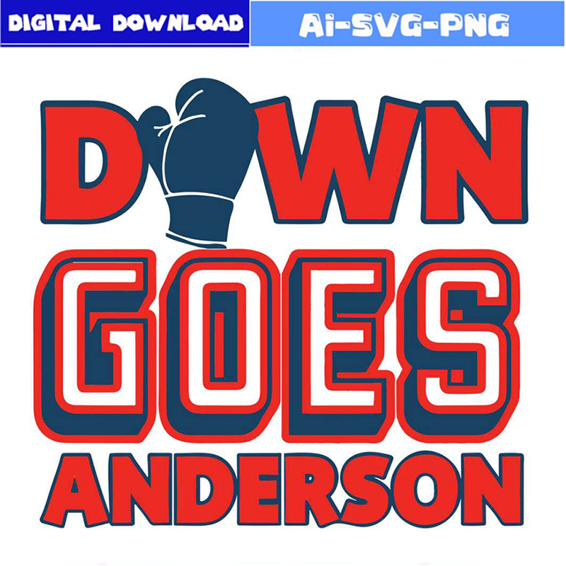 Funny MLB Match Down Goes Anderson svg bundle Cricut File | Inspire Uplift