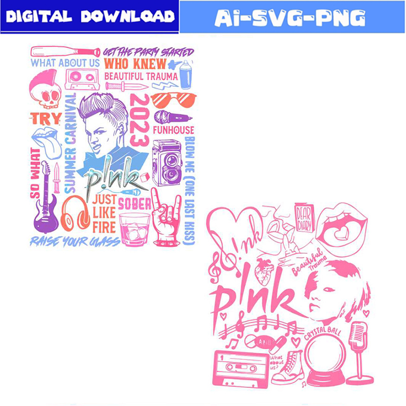 Pink Summer Carnival Tour Pink Concert 2024 Png Silhouette | Inspire Uplift