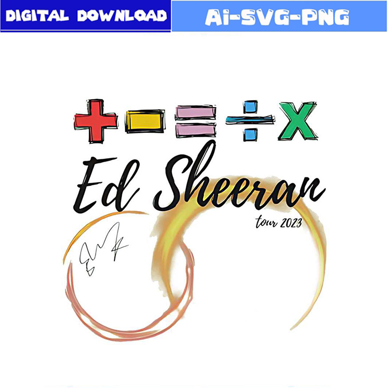 Ed Sheeran The Mathematics Tour Trendy PNG Silhouette File | Inspire Uplift