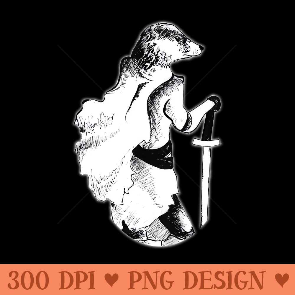Ink drawing badger warrior vintage medieval fantasy inspired | Inspire ...