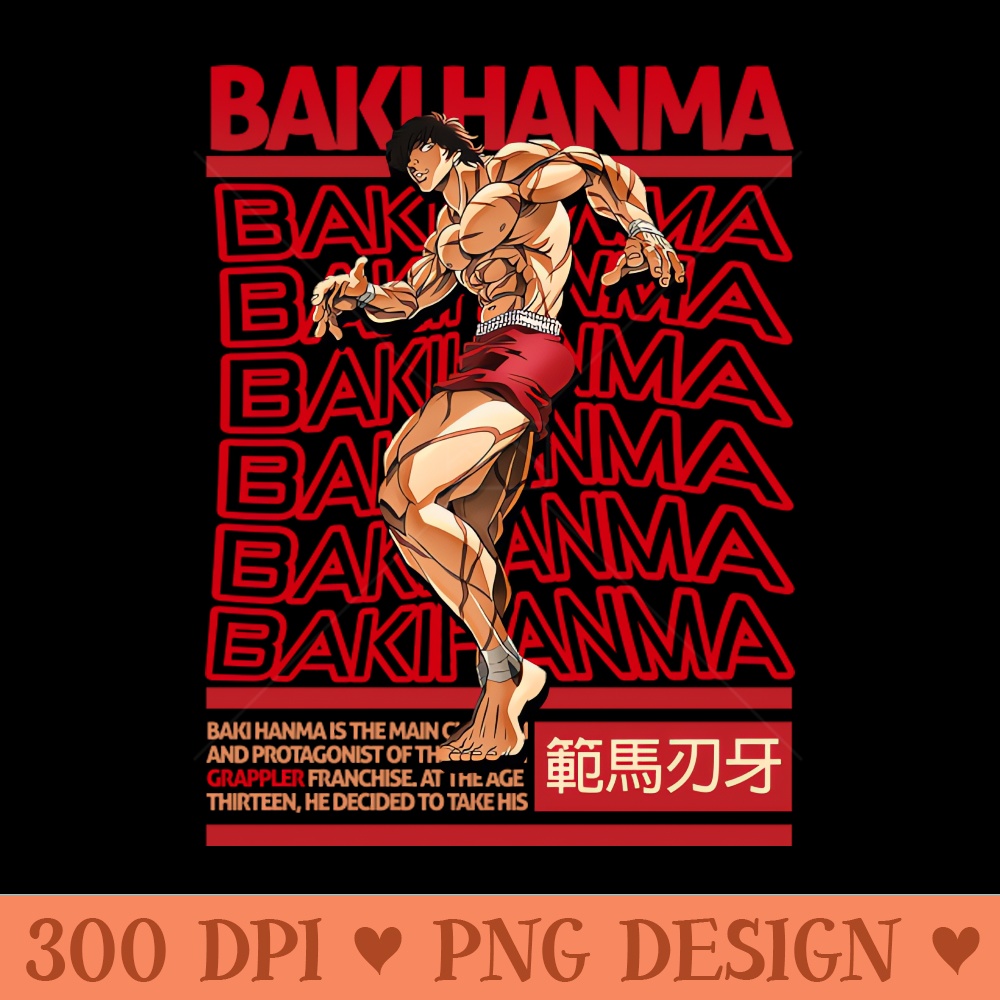 Hanma Baki Brutalism - Transparent PNG download | Inspire Uplift