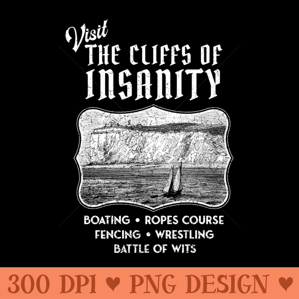 Princess Bride Visit the Cliffs of Insanity - Sublimation te | Inspire ...