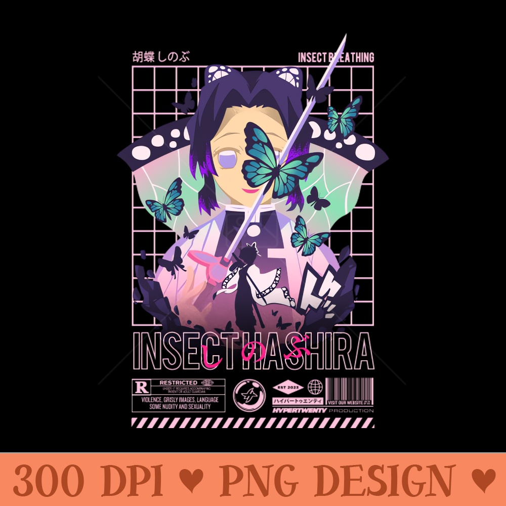Restricted Shinobu - High Resolution PNG Designs | Inspire Uplift