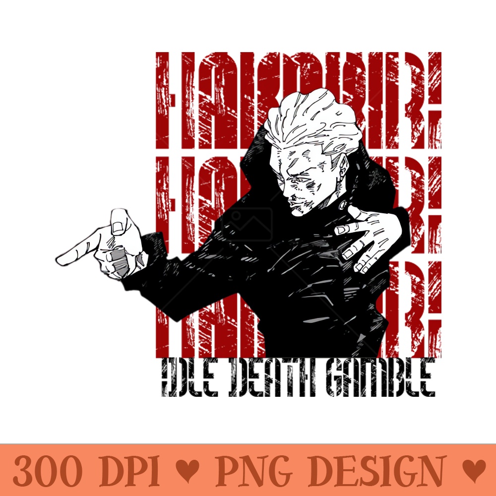 Idle Death Gamble Kinji Hakari Art - Modern PNG designs | Inspire Uplift